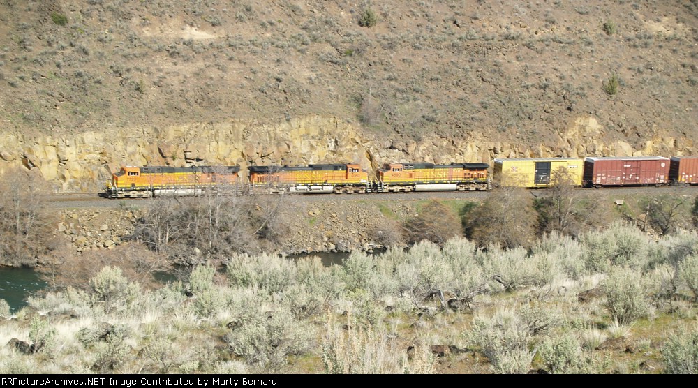 BNSF 7726, 4060, and 4509 SB on Oregon Trunk Line